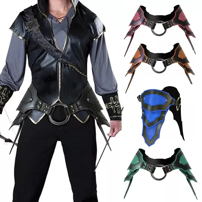 Medieval Dark Knight Warrior Cosplay Accessory Leather Tasset Viking ...