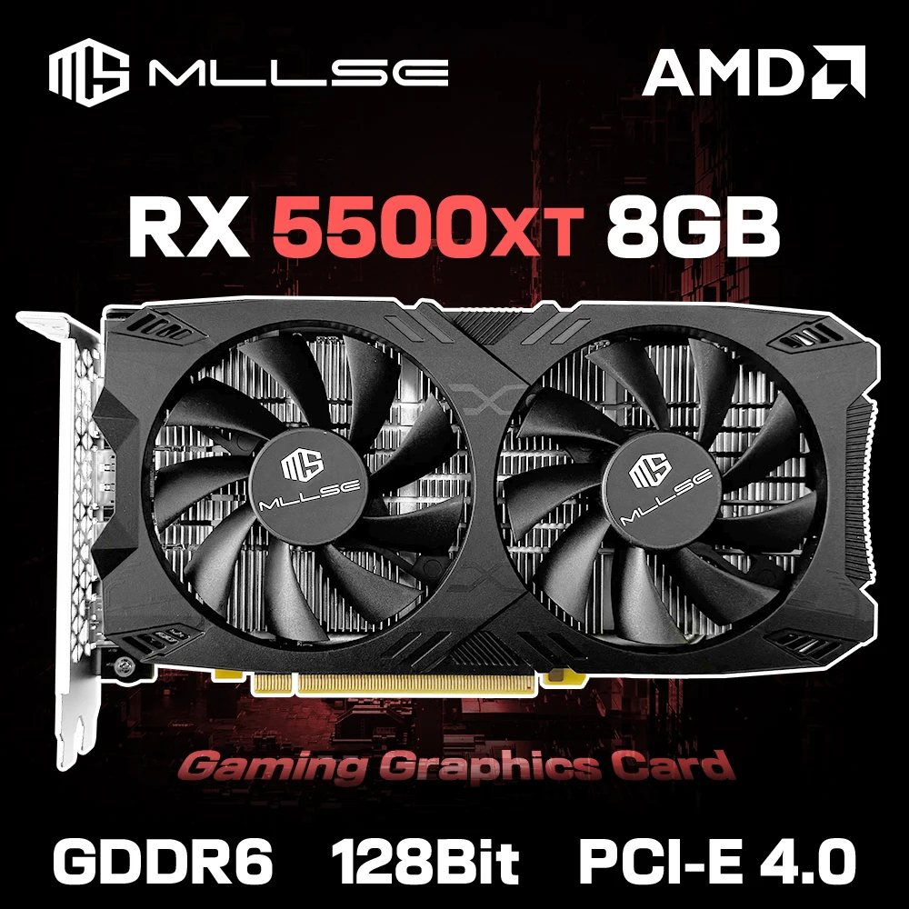 MLLSE-AMD-RX5500XT-8G-Gaming-Graphics-Card-8GB-128Bit-GDDR6-PCI-E-4-0-8 ...