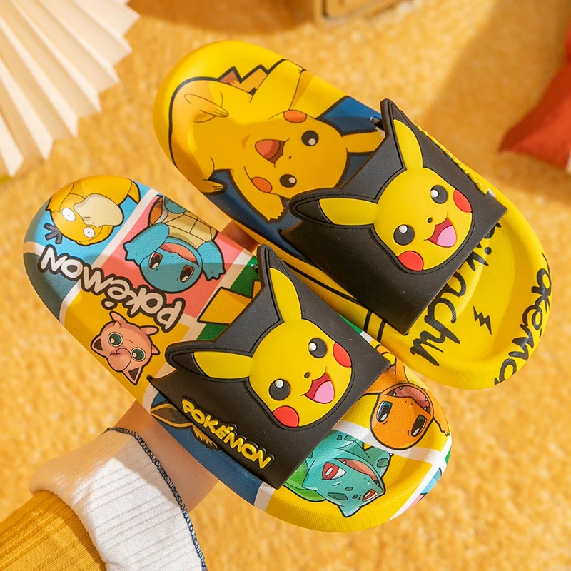 Pokemon Pikachu Slippers Summer Kids Anime Cosplay Shoes Boys Girls ...