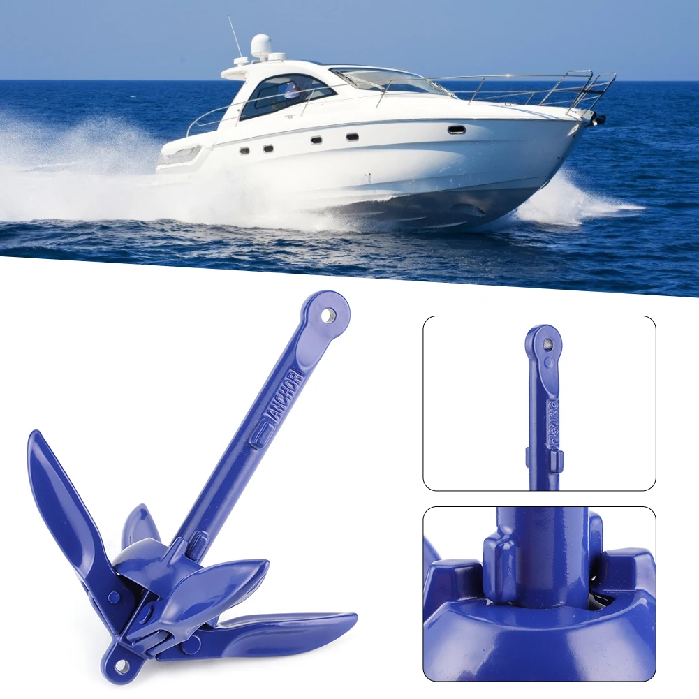 4-Tine-Aluminum-Alloy-Folding-Boat-Anchor-Accessories-for-Sailboat ...