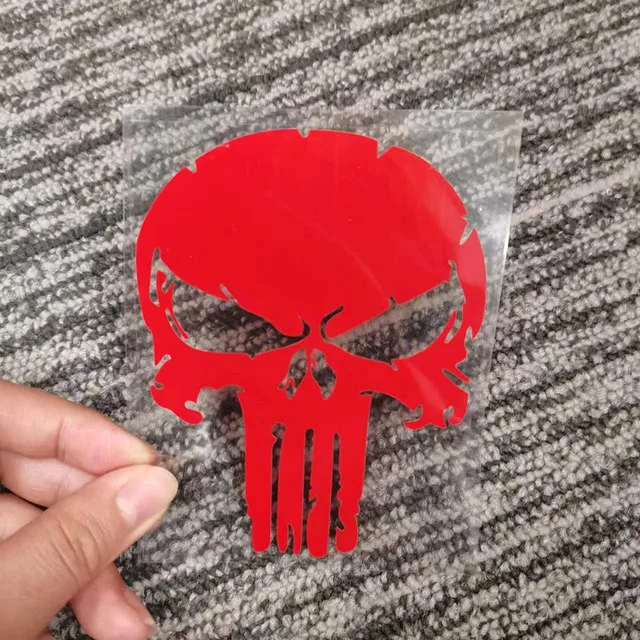 Rode Punisher Schedel PUNISHER Schedel Distressed Blood Hood Side