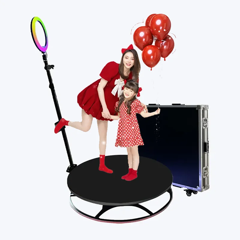 Fashion Party Portable Photo Booth Machine 360° Automatic Rotating ...