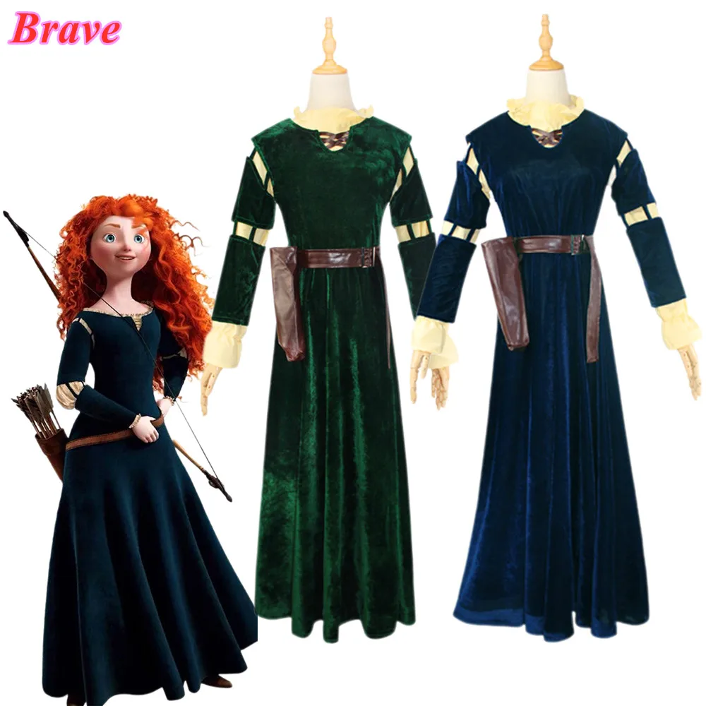 Movie-Brave-legend-Cosplay-Merida-Princess-Dress-Top-Full-Set-Outfit ...