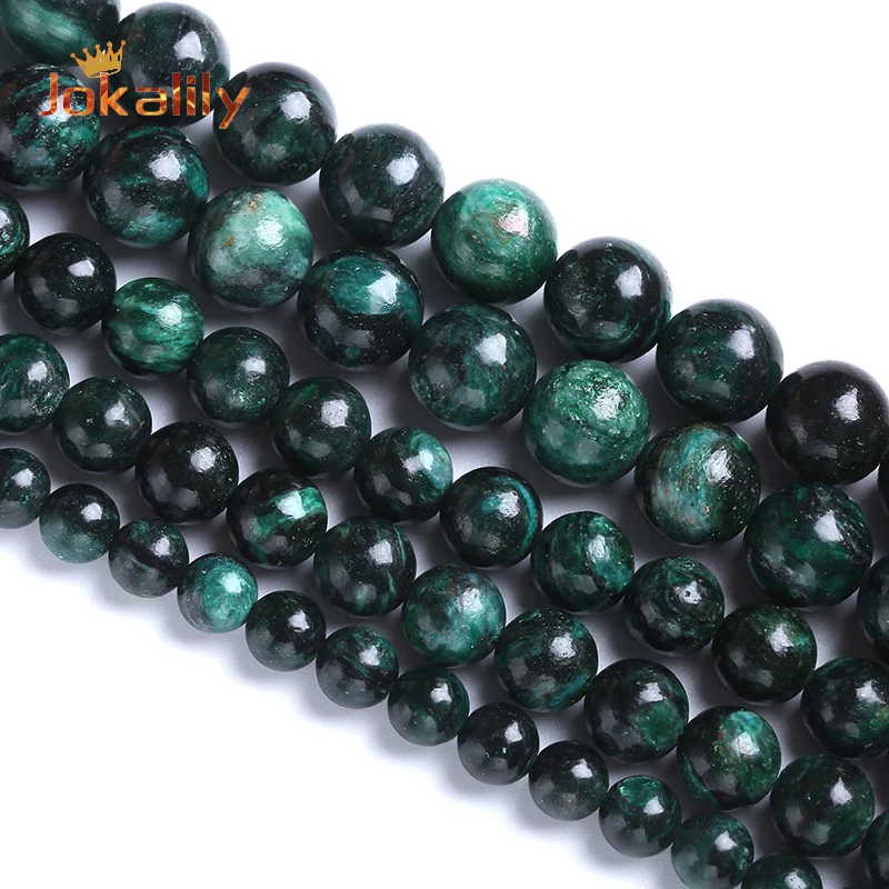 5A-Natural-Green-Emerald-Stone-Beads-For-Jewelry-Making-Round-Loose ...