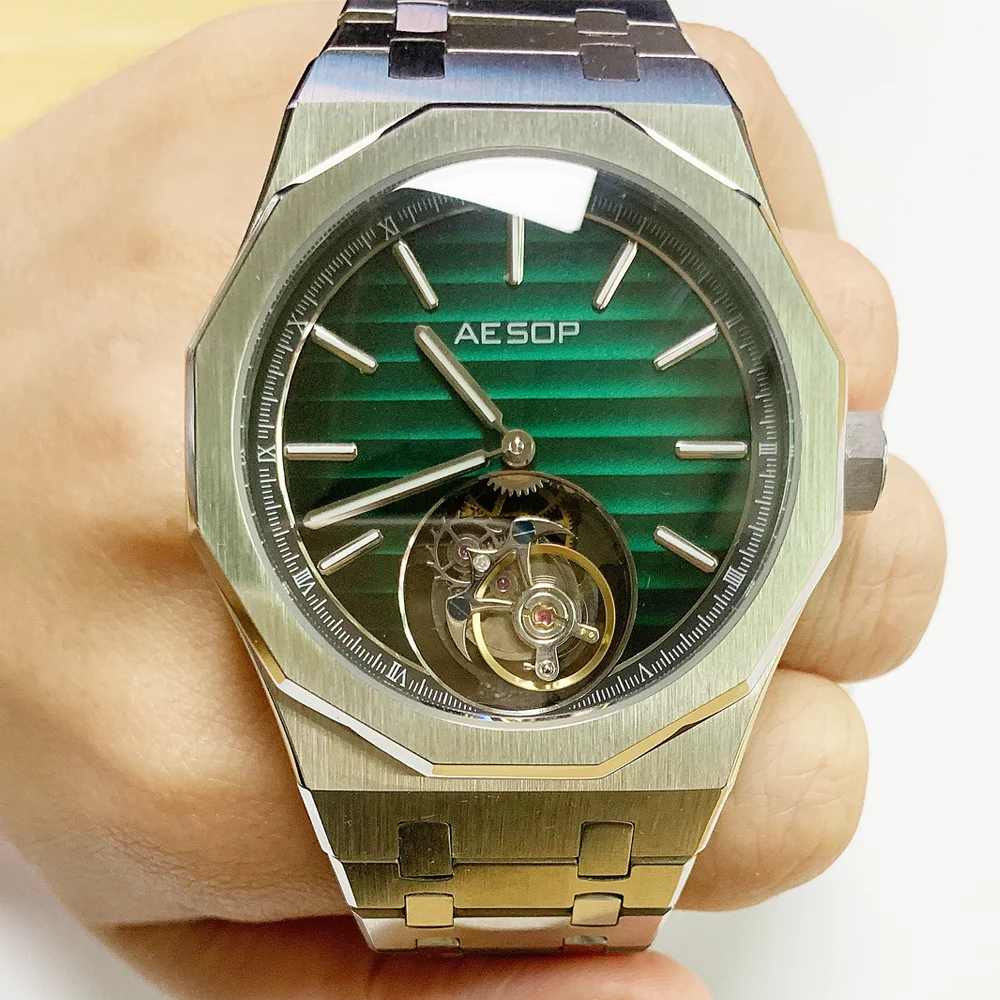 AESOP Gradient Classic Twelve Edge Flying Tourbillon Men Watch Super ...