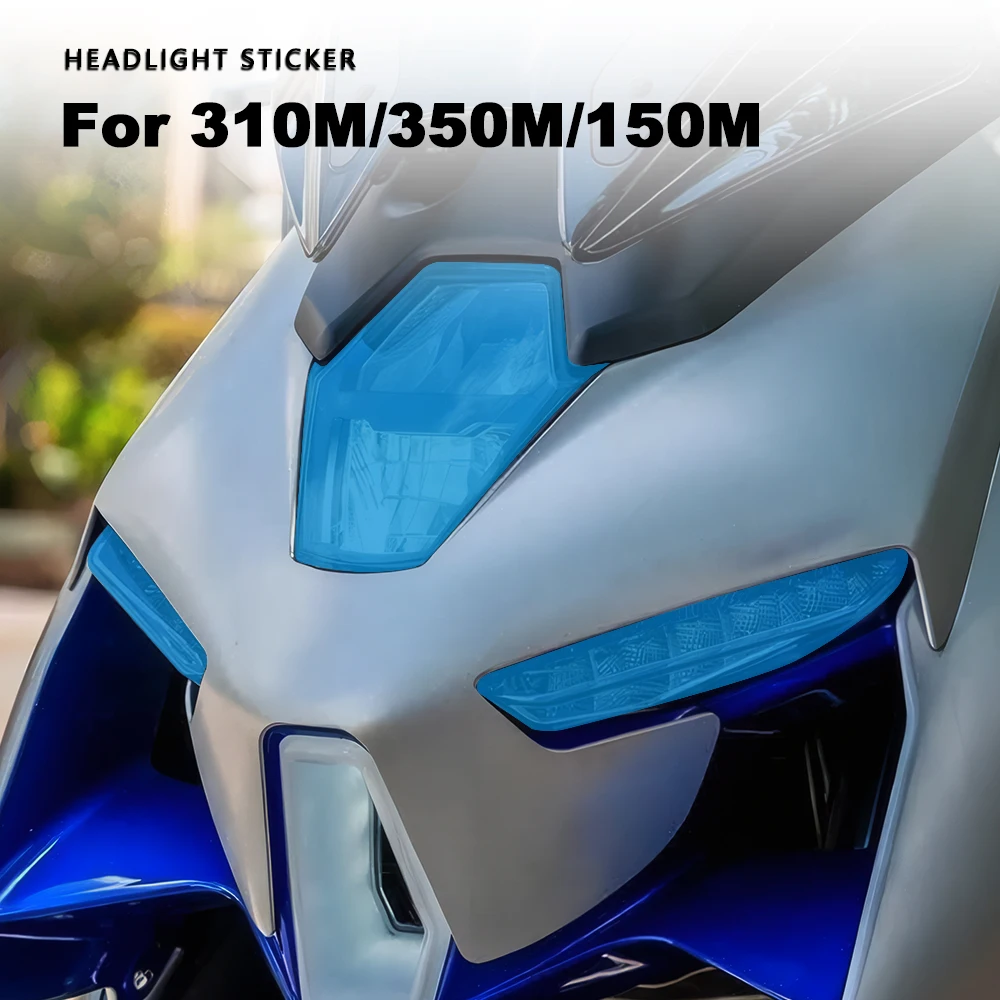 Transparent Motorcycle Headlight Stickers Colorful For Zontes 150M 350M ...