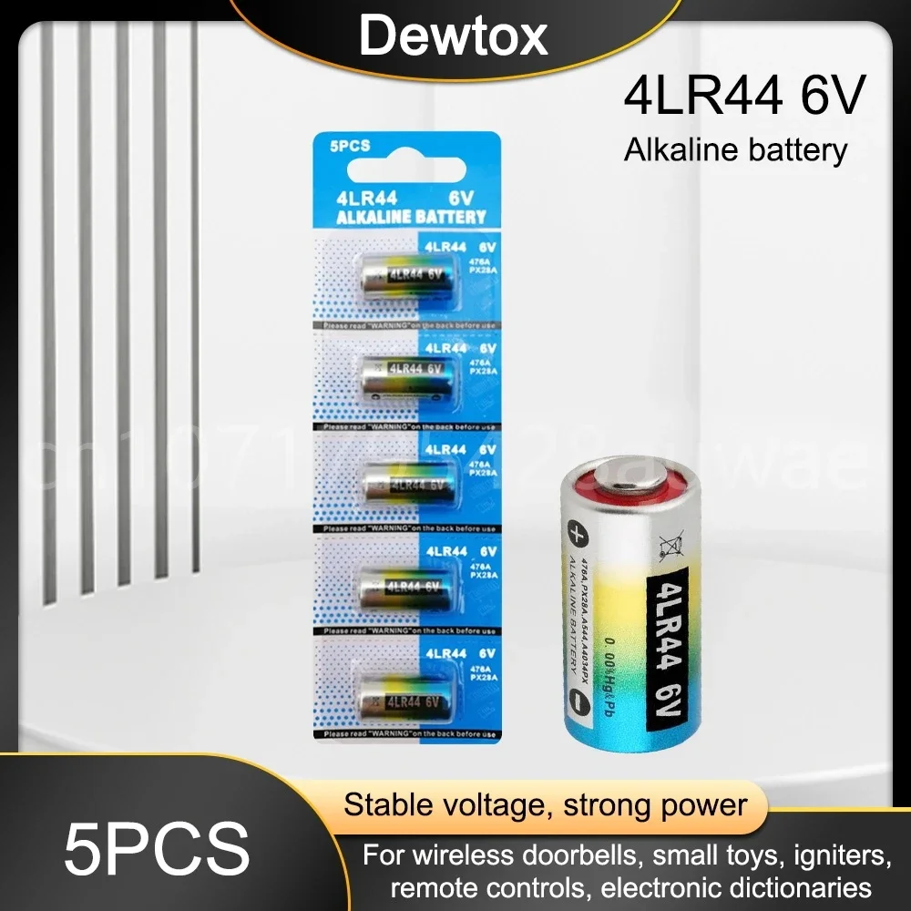 5PCS-4LR44-Primary-Dry-Batteries-476A-L1325-6V-Alkaline-Battery-Cells ...