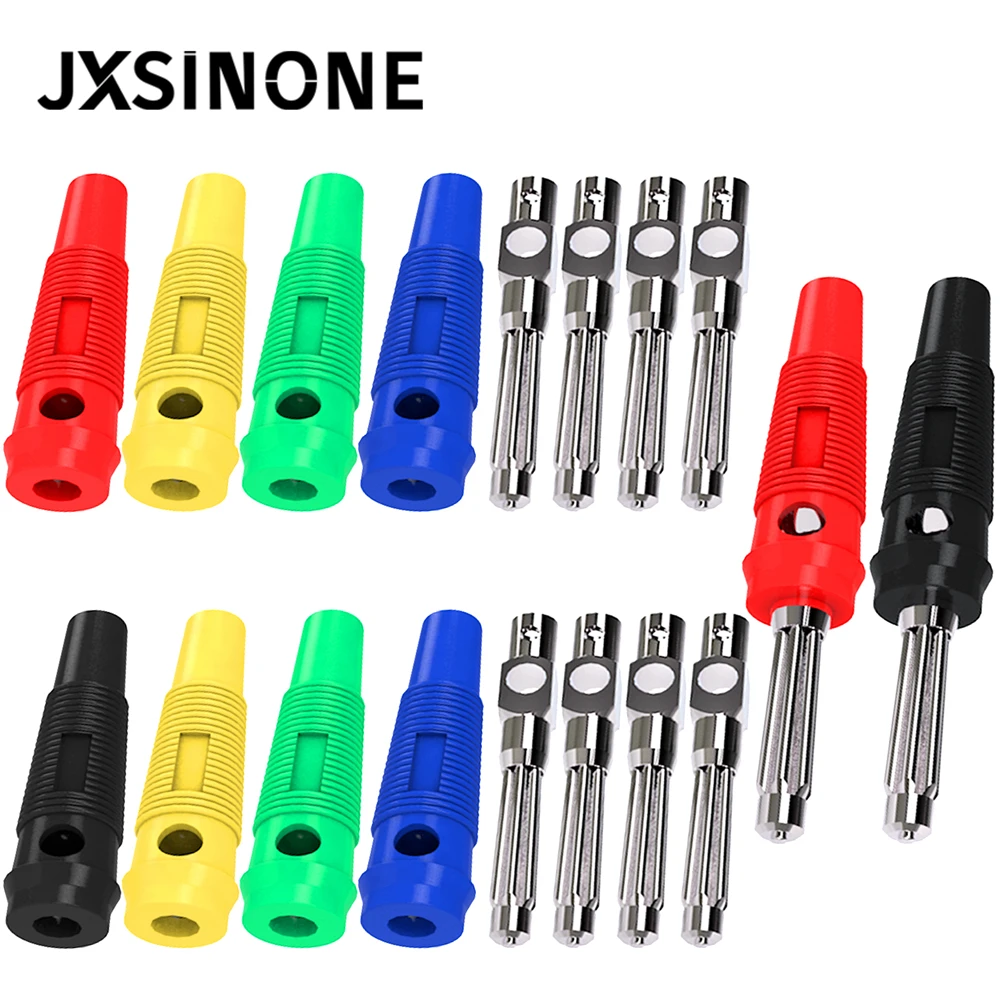 JXSINONE P3008 10PCS 4mm Copper Banana Plug Jack For Speaker Amplifier ...