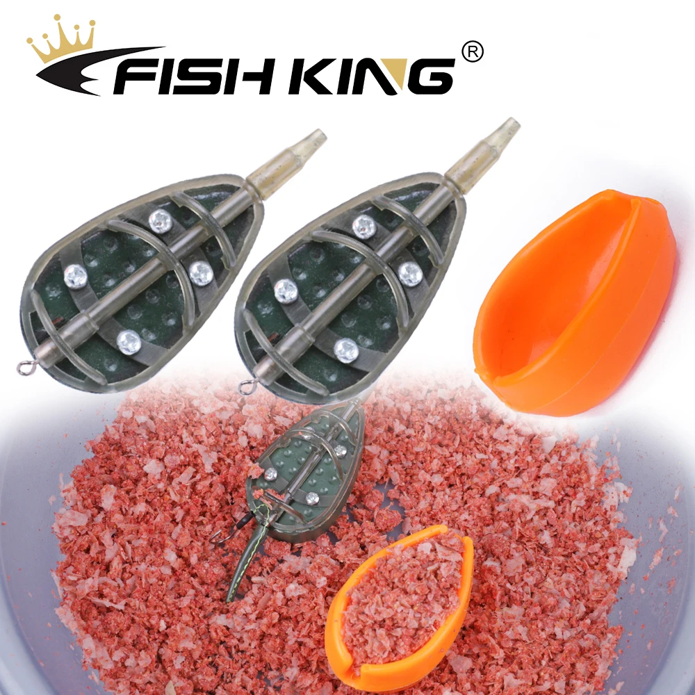 FISH-KING-2PCS-PACK-Outdoor-Bait-Thrower-Fish-Tackle-Inline-Method ...