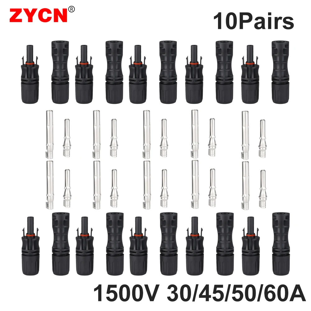10-Pairs-IP68-PV-Solar-Connector-Plug-1500V-30-45-50-60A-Male-and ...