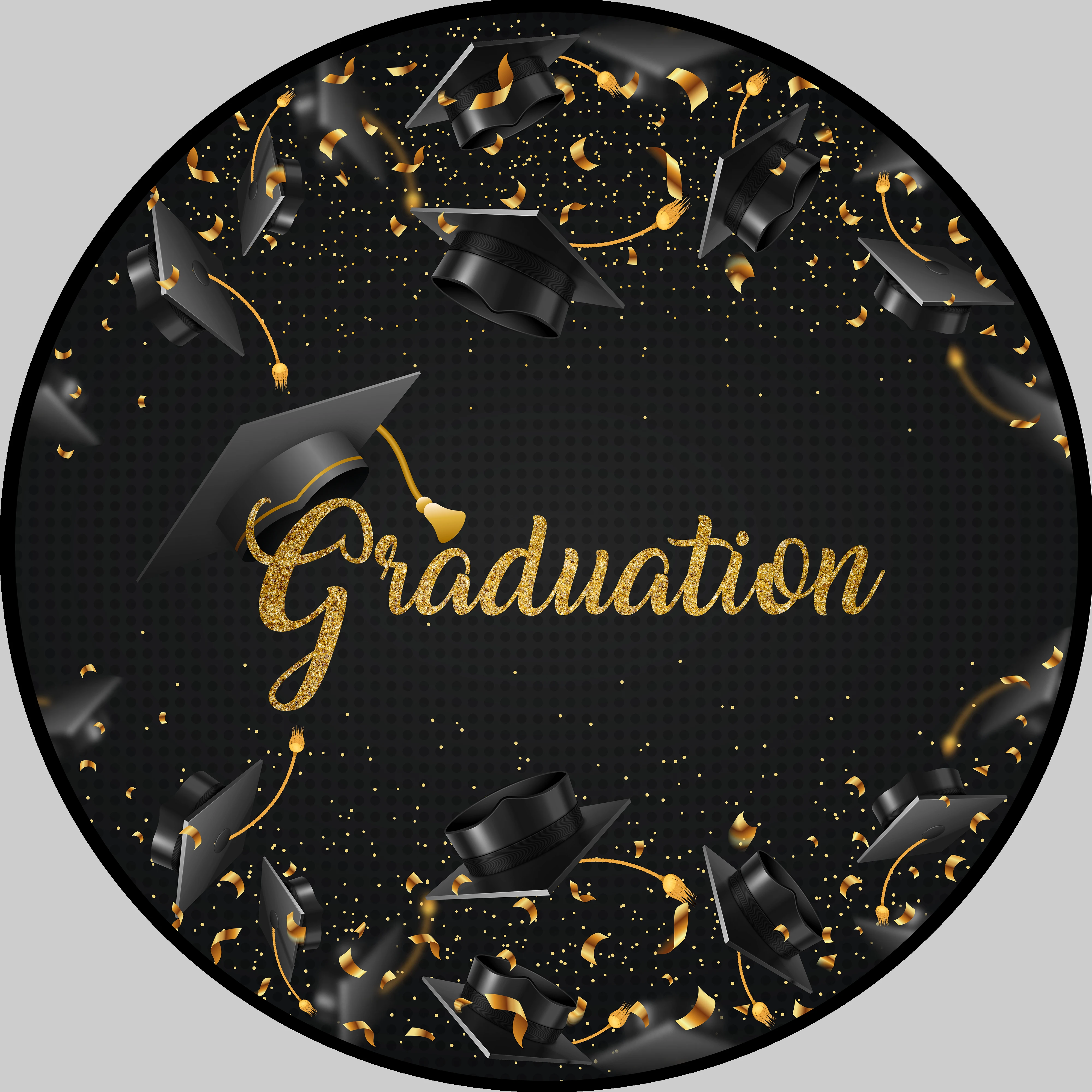 Round-Circle-Background-Congratulation-Graduation-Backdrop-Congrats ...