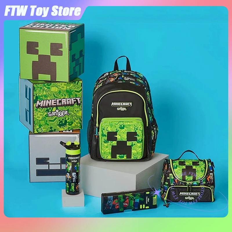 תיק גב מיינקראפט עם קלמר עפרונות ועוד - מתנה מושלמת לבית הספר! - אאוטלט המתנות השוות Atar.co.il