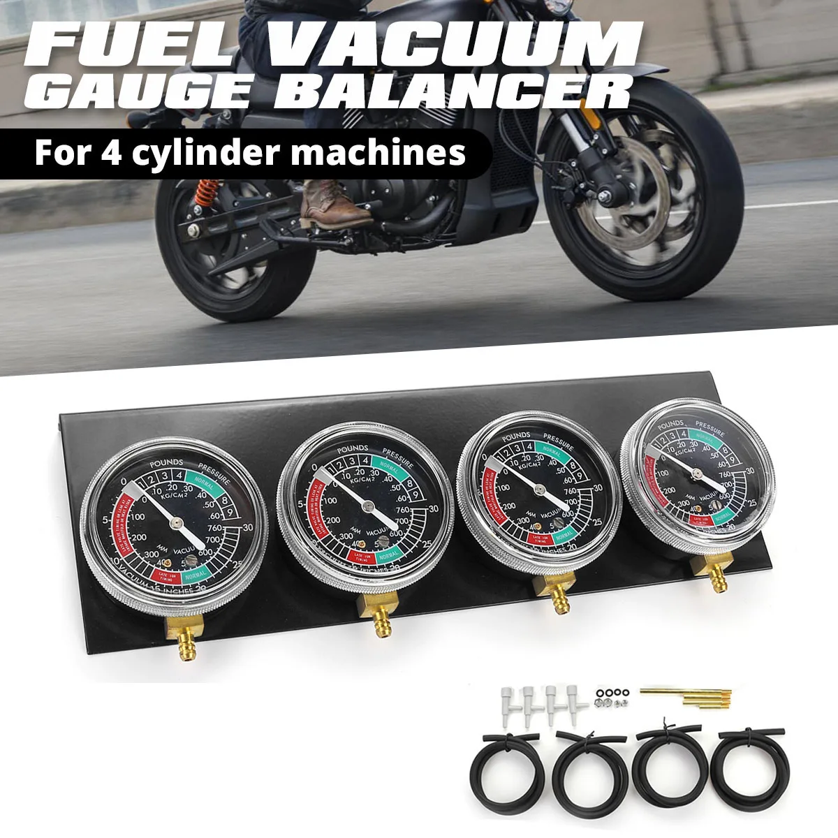1 Set Motorcycle Carburetor Vacuum Gauge Balancer Synchronizer Tool ...