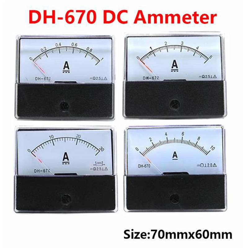 Anlog-Amp-Meter-DH-670-DC-Ammeter-Gauge-Current-Meter-Panel-Ampere ...