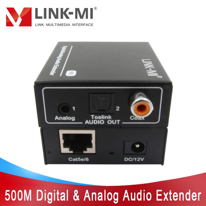 LINK MI 500m Digital Analog Audio Extender over Cat5e/6 Cable Support ...