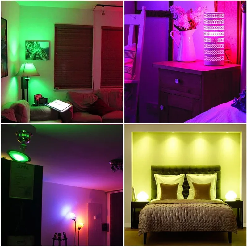 Colored Light Bulbs Room