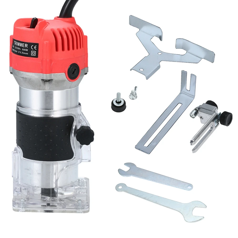 220V-800W-Trim-Router-30000r-min-with-Transparent-Base-Edge-Guide-Wood ...