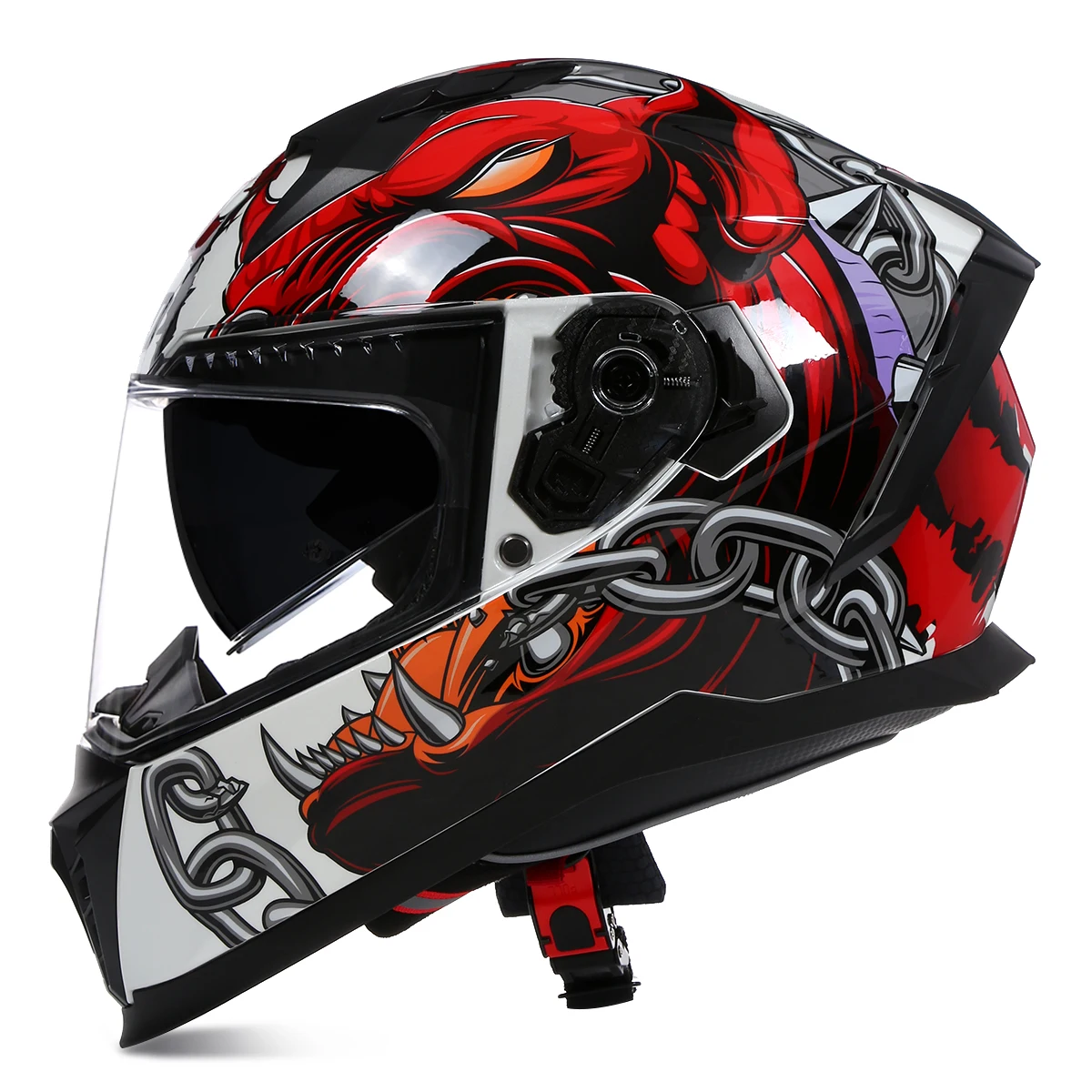 2023-Riding-Monster-Full-Face-Motorcycle-Helmet-Inner-Sun-Visor ...