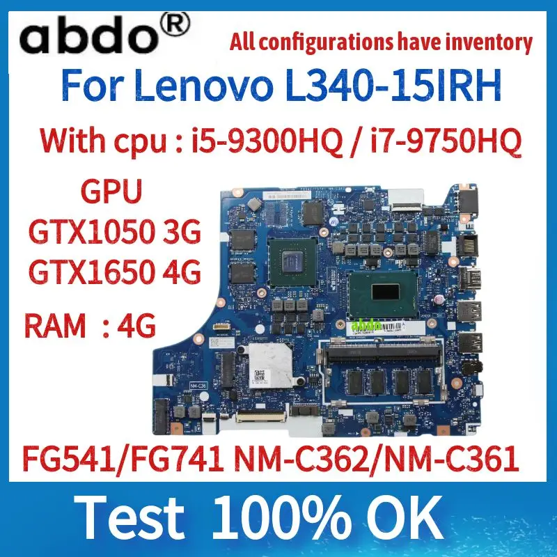 For-Lenovo-L340-15IRH-L340-17IHR-Gaming-Laptop-Motherboard-NM-C362-NM ...