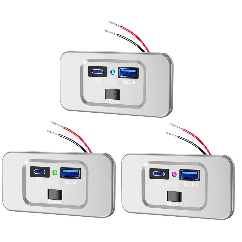 Car-Bus-Charger-Socket-Adapter-12V-24V-USB-Power-Panel-Charging-Bus ...