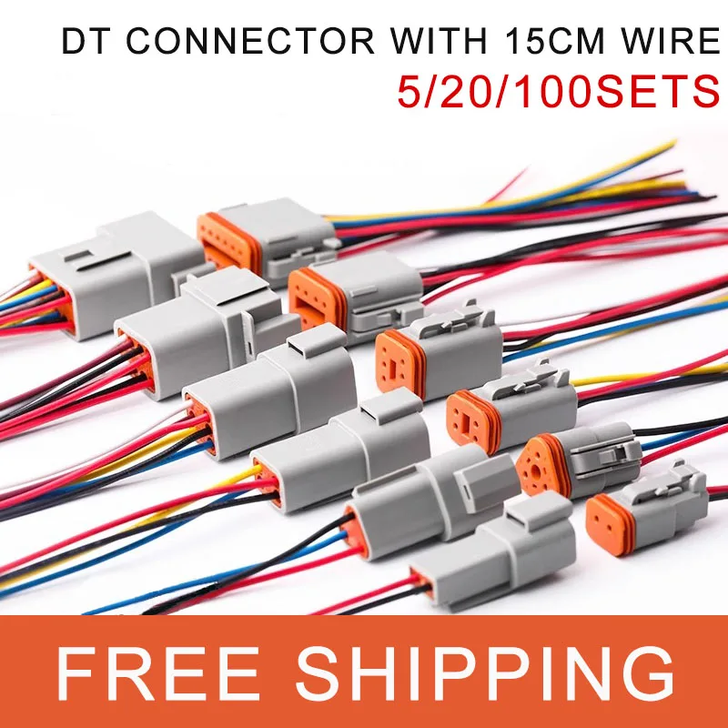 5-20-100-Sets-Deutsch-DT-Waterproof-Automobile-Connector-2-3-4-6-8 ...