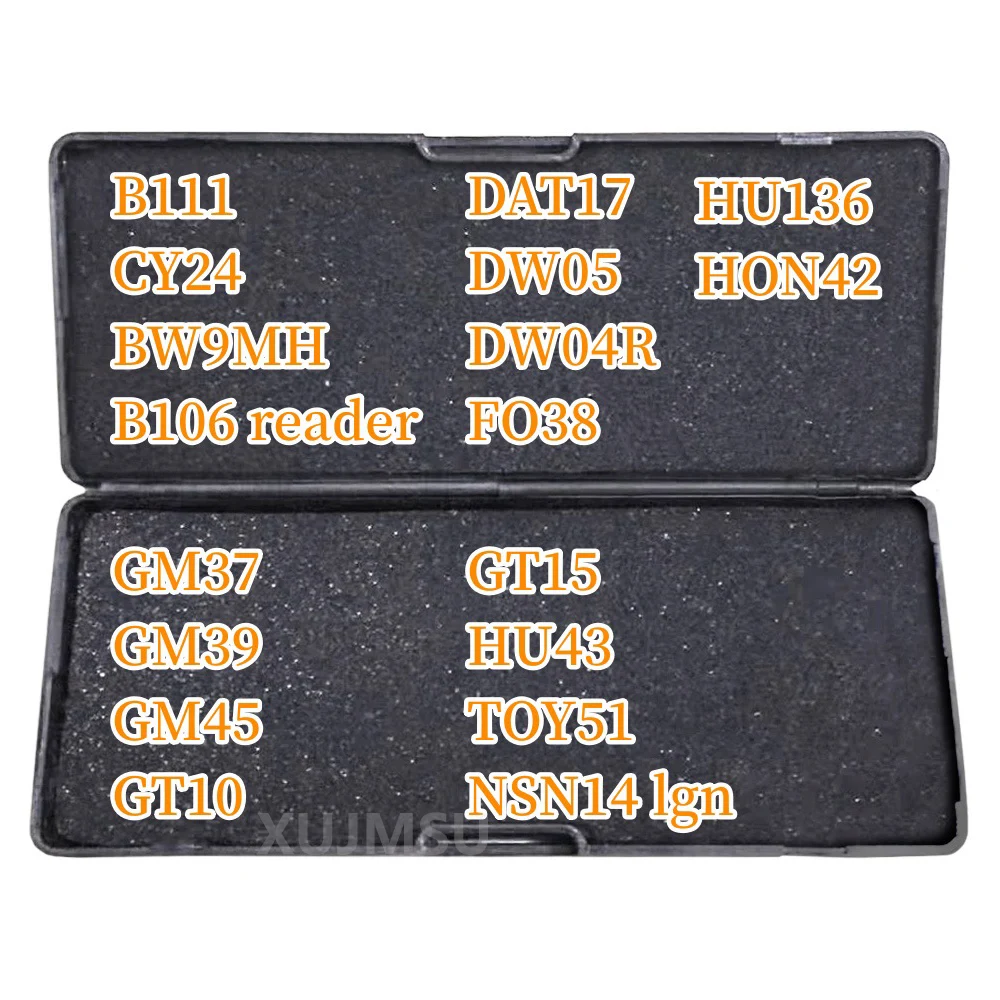 LiShi Herramientas de cerrajero 2 en 1, B111, BW9MH, CY24, DAT17, DWO4R, DWO5, FO38, GT10, GT15 ...