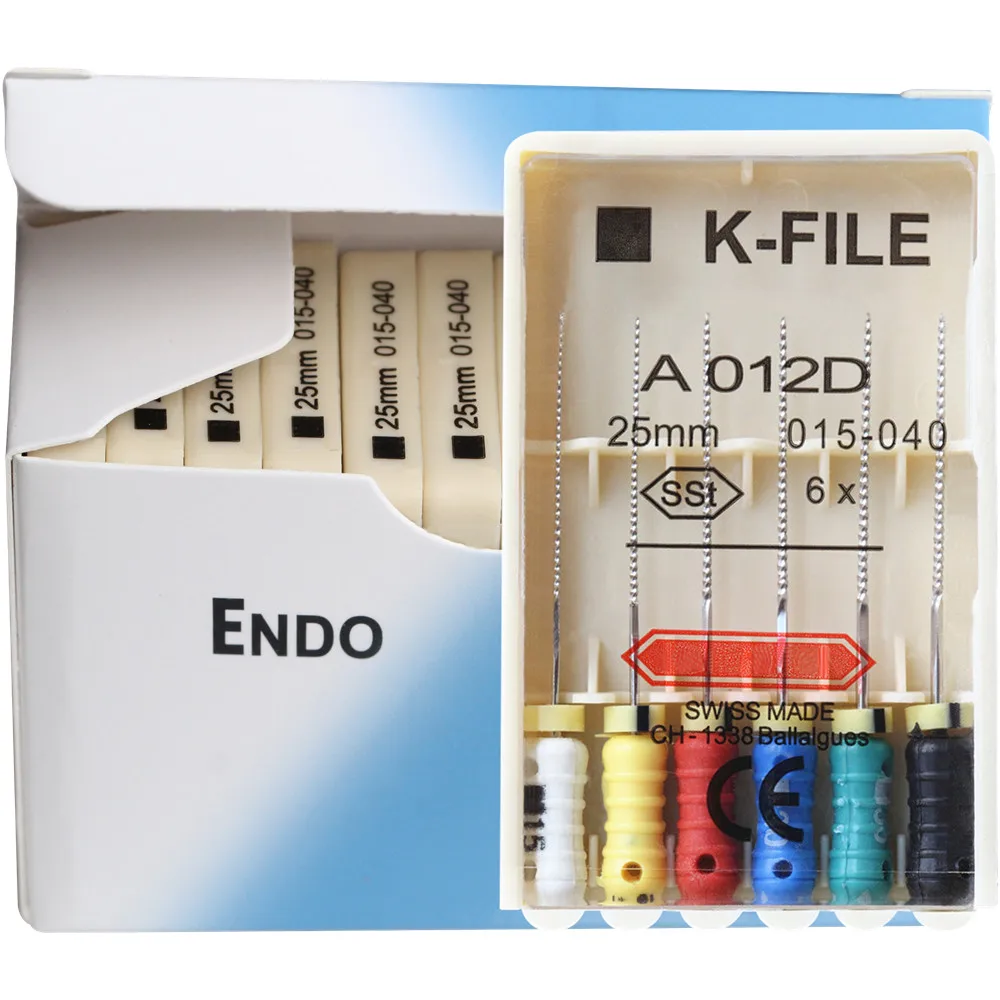 10-Packs-Box-Dental-K-FILE-21-25-31mm-Stainless-Steel-Endo-Root-Canal-K ...
