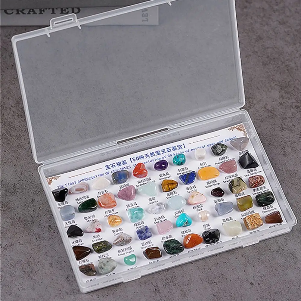 50Pcs-Multicolor-Mineral-Specimens-Natural-Gems-And-Jades-First ...