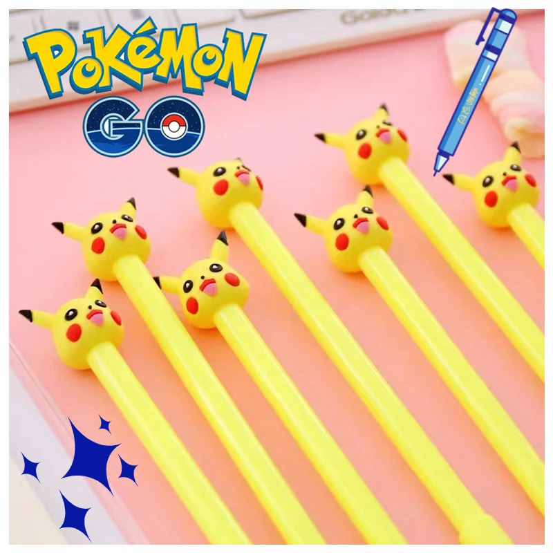 Pokemon Pikachu Black Gel Pen Signature Pen Anime Cute School Student ...