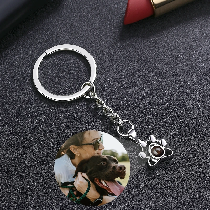 925-Silver-Custom-Pet-Photo-Projection-Keychain-Fashion-Personality-Pet ...