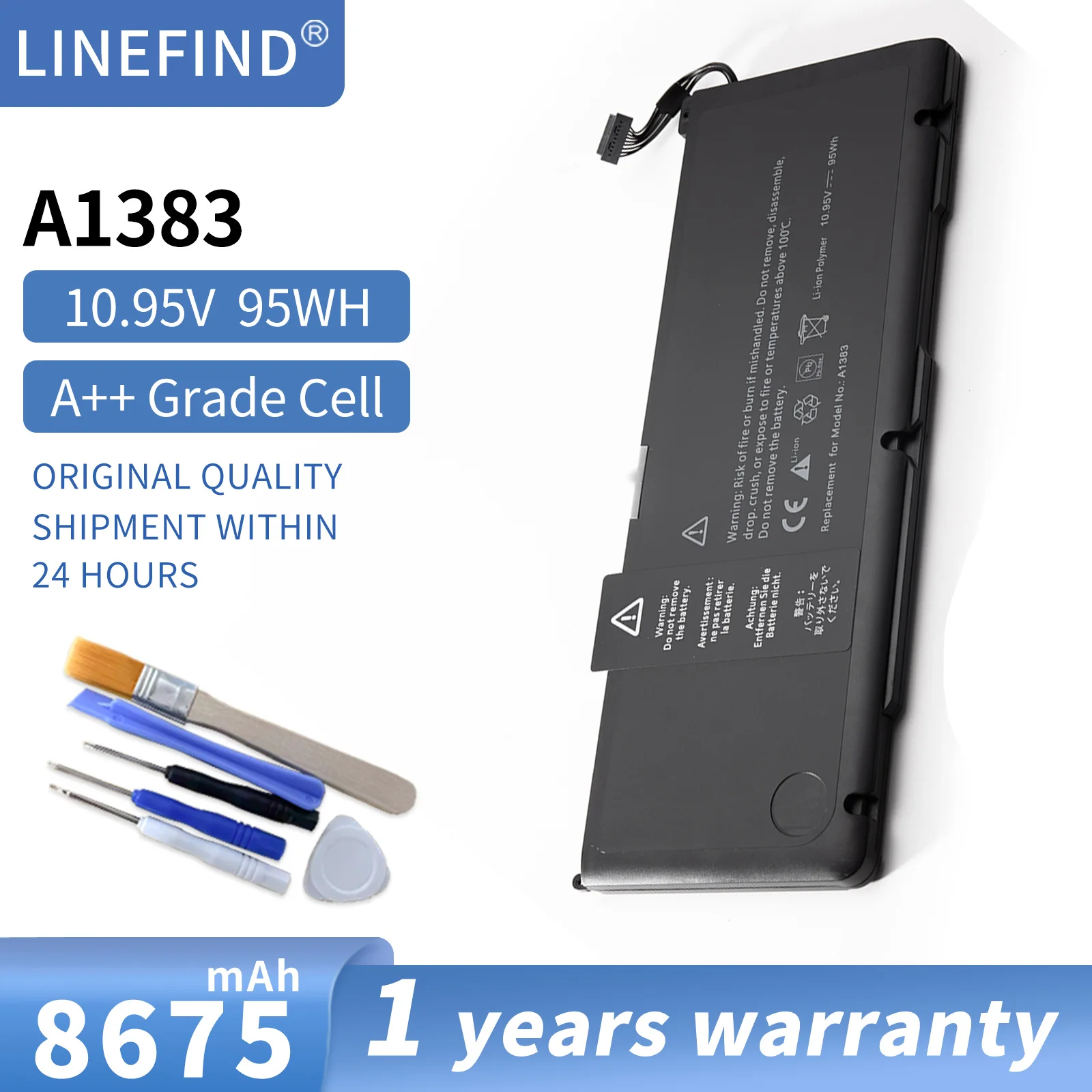 10.95V 95WH A1383 Laptop Battery For Apple MacBook Pro 17" 2011 A1297 ...