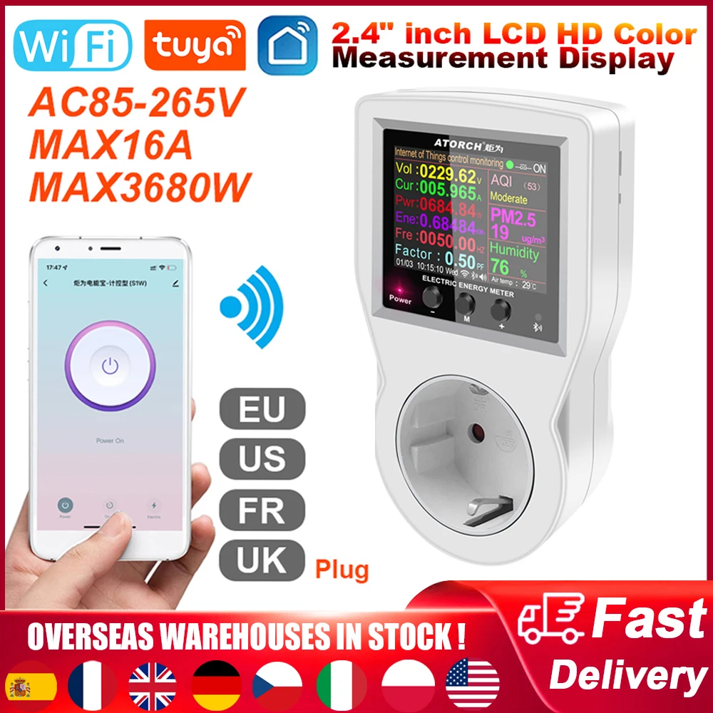 Tuya-WiFi-Intelligent-Power-Socket-Wattmeter-0-100A-85-265V-AC-Power ...