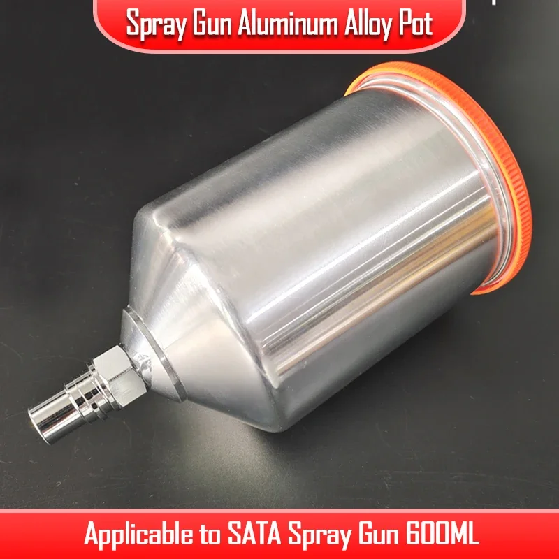 Spray-Gun-Pot-Sealed-Tank-Aluminum-Alloy-600ml-Applicable-to-SATA-Spray ...