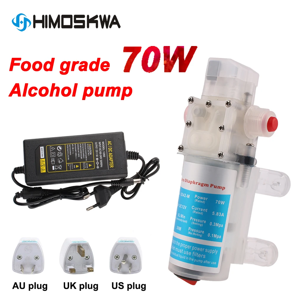 Miniature-diaphragm-with-switch-Food-grade-alcohol-water-pump-70W ...