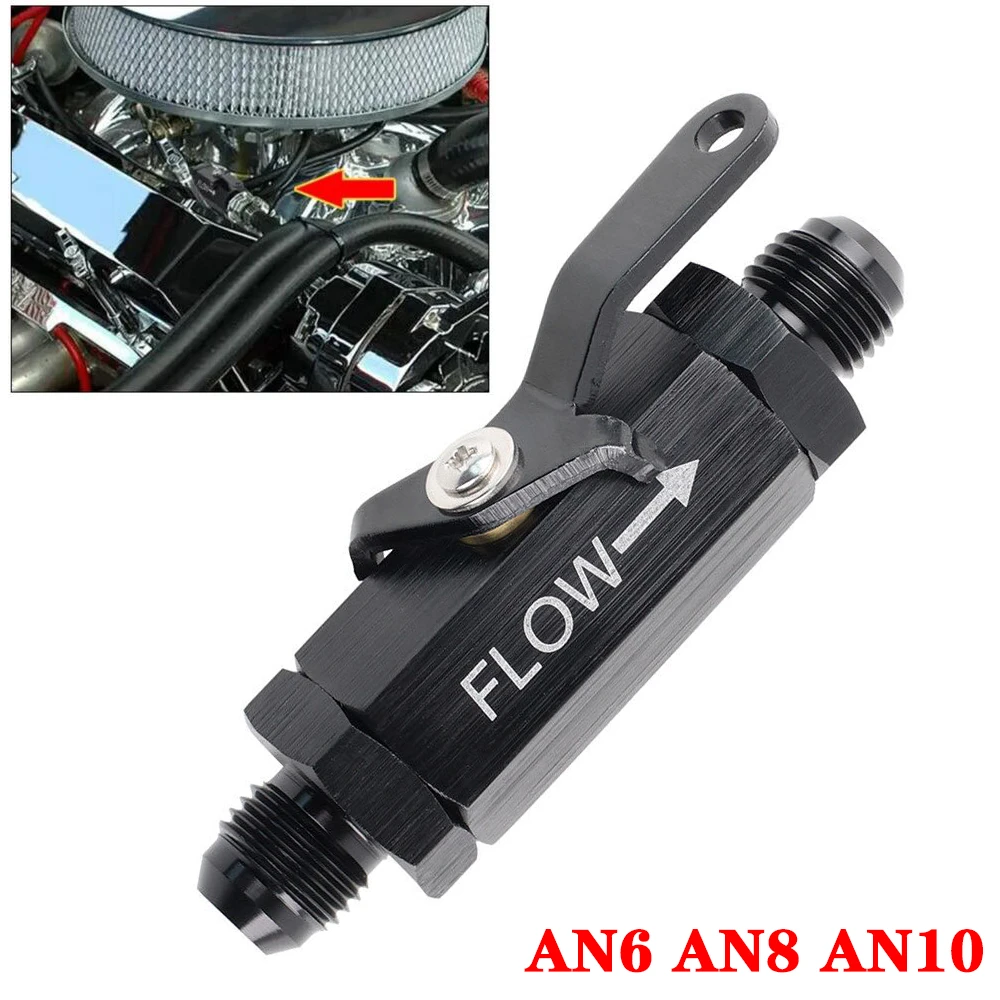 AN6 AN8 AN10 Maled Aluminum Inline Fuel Shut Off Valve Flow Cut Off ...