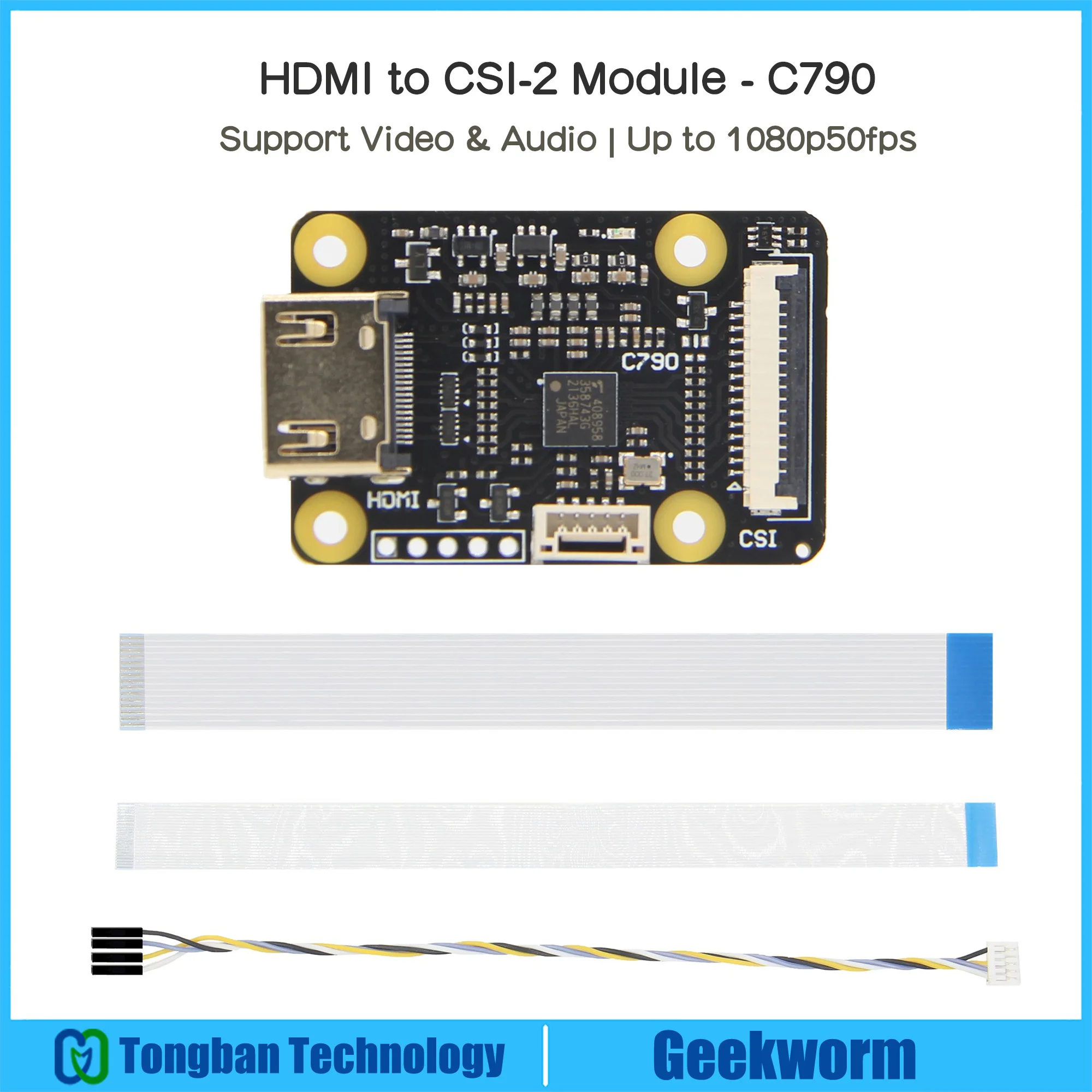 HDMI to CSI 2 Adapter C790 | Support Video & Audio | Up to 1080p60fps ...