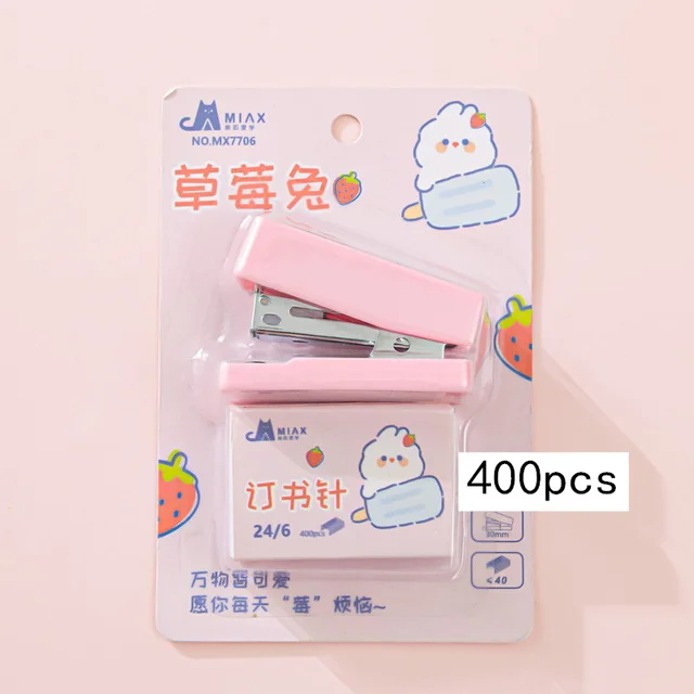 Kawaii Mini Stapler Set with Staples – LoliFairies Kawaii Shop