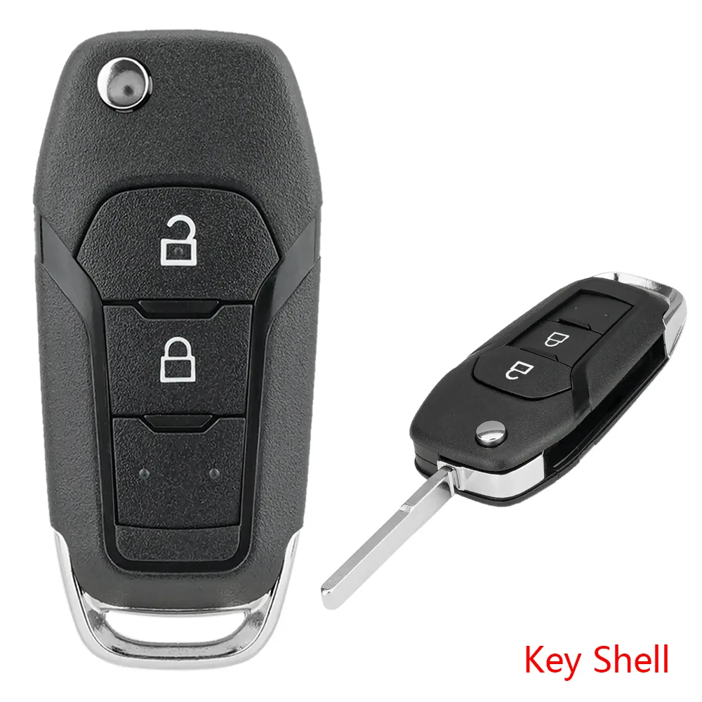 2 Buttons Flip Remote Key Fob Shell Case + HU101 Blade For Ford Ranger ...