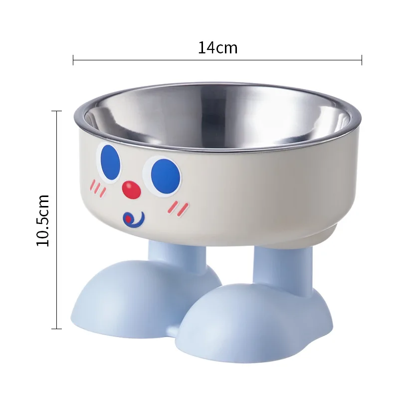 1pc pet stainless steel bowl anti slip large capacity big eyed dog bowl ...