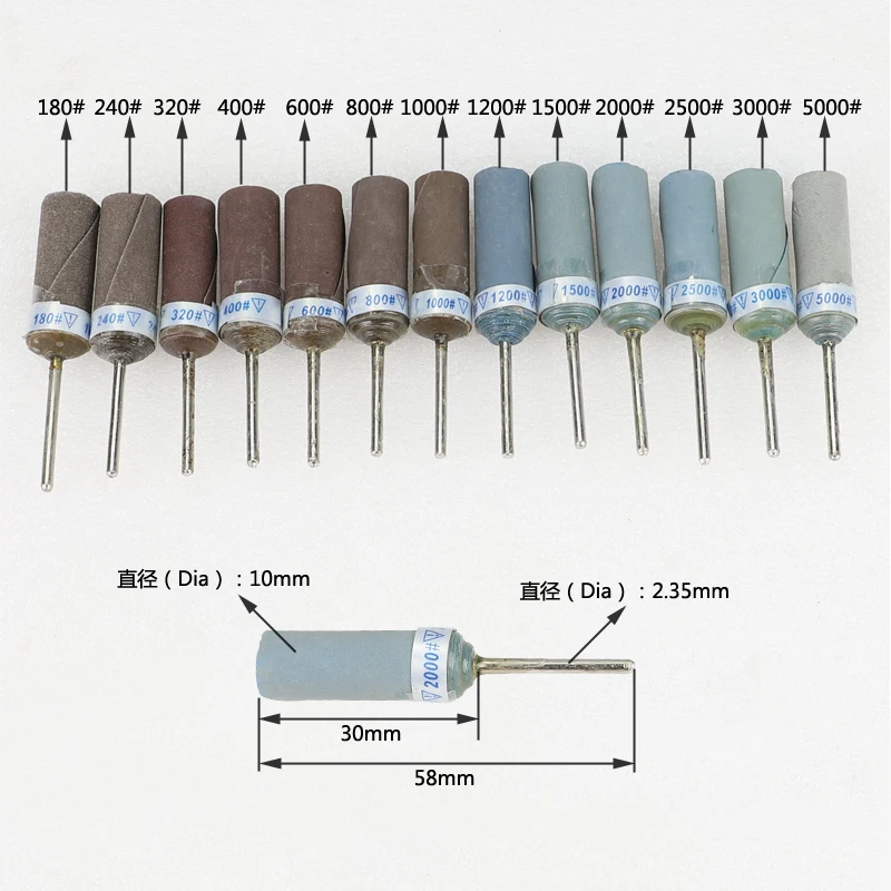 HOT Sale Professional 13pcs Cylinder Sandpaper Rod Electric Polishing ...