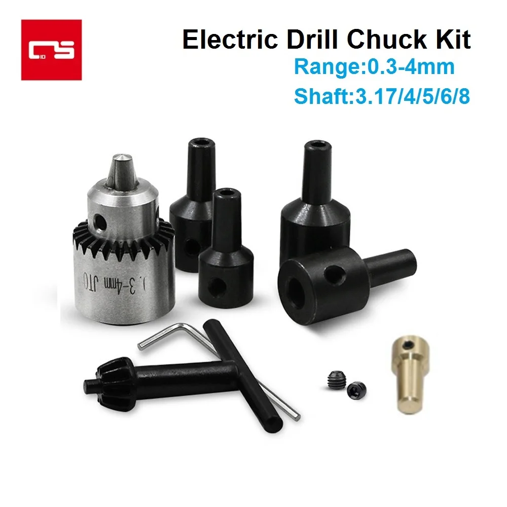 Electric Drill Chuck Clamping Range 0.3-4mm Taper Mounted Quick Change ...