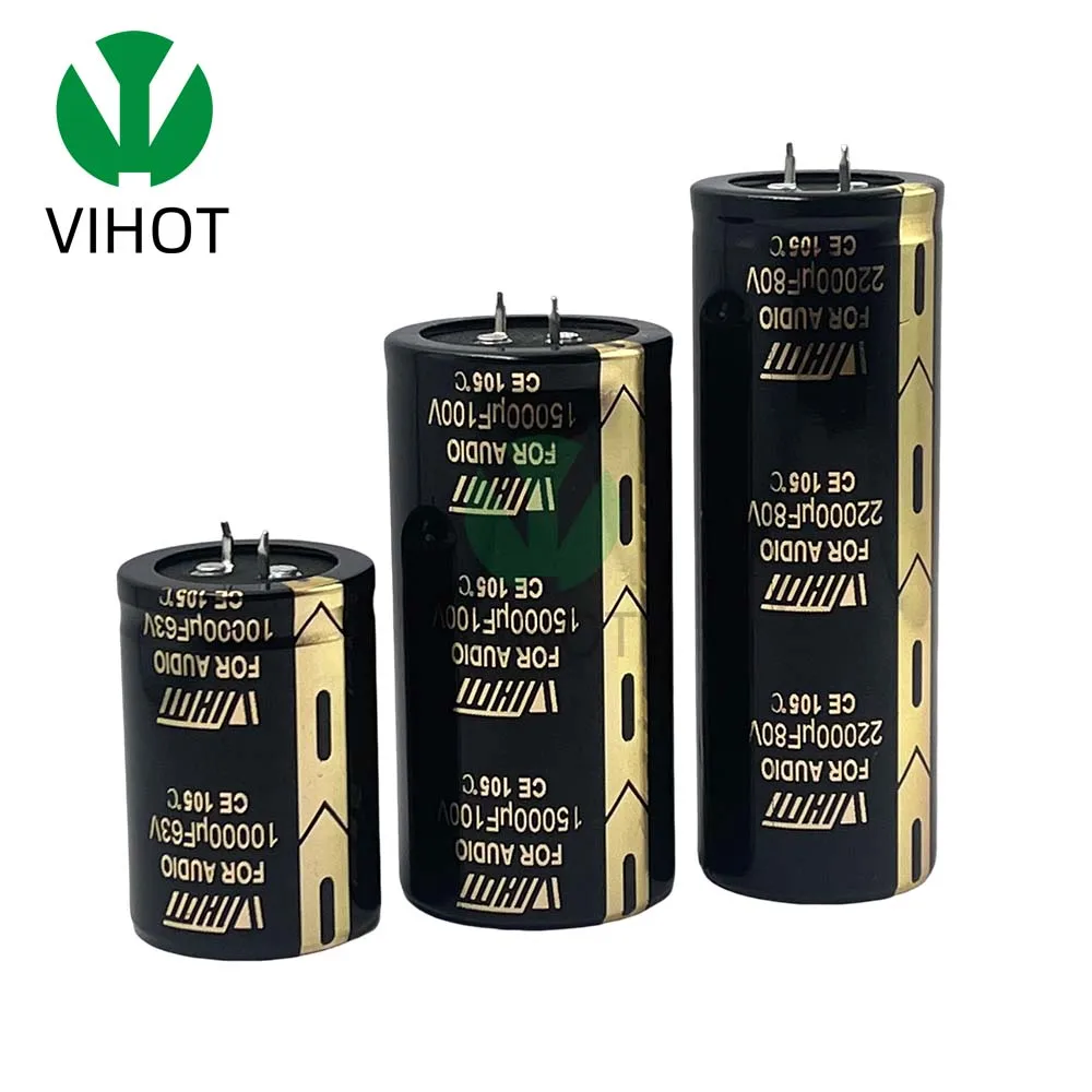 2PCS VIHOT Audio Electrolytic Capacitor 100V 1000UF 2200UF 3300UF ...