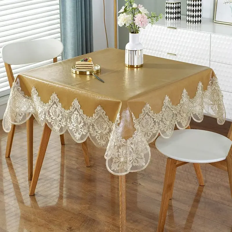 Oil-Resistant-PU-Square-Tablecloth-Waterproof-Washable-Rectangular ...