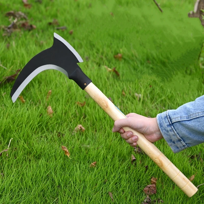 Multifunction High Manganese Steel Double Scythe Ax Gardening Weeding ...
