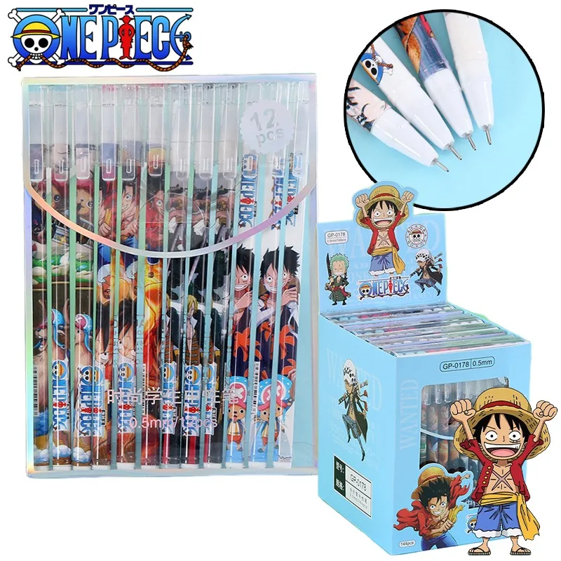One-Piece-Luffy-Gel-Canetas-para-Crian-as-Cartoon-Writing-Pen-Papelaria ...