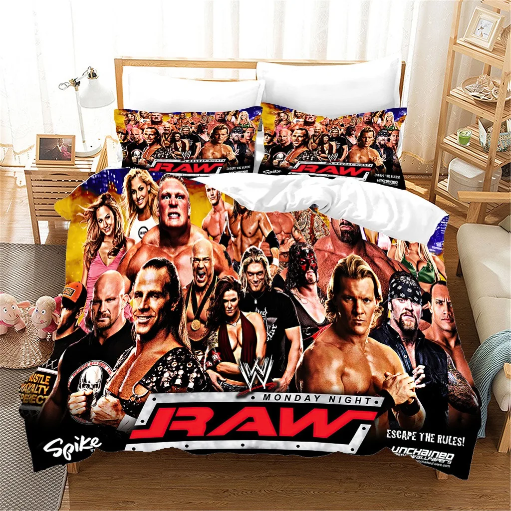 Wrestling EAW Game 3D Printed Duvet Cover Pillowcase WWE Bedding Set ...