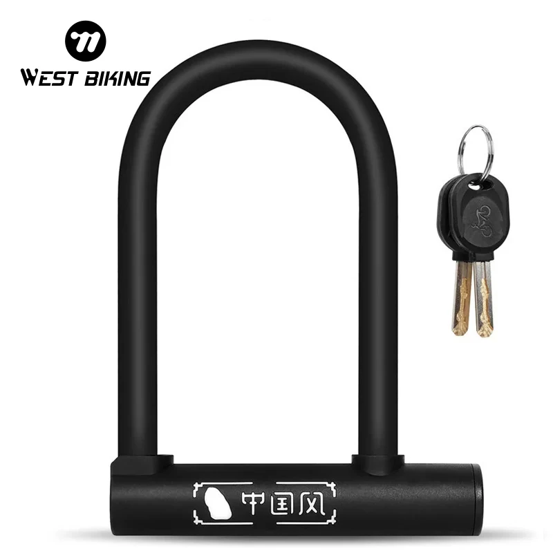 WEST-BIKING-Bicycle-U-Lock-Portable-MTB-Road-Bike-Padlock-Durable ...