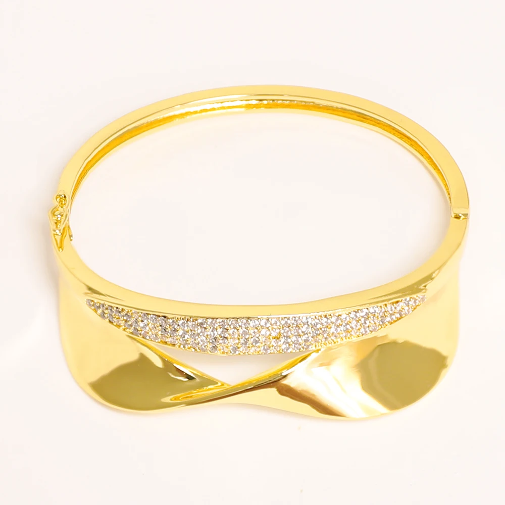 African Gold Color High Quality Jewelry Women's Diamond Bracelet ...