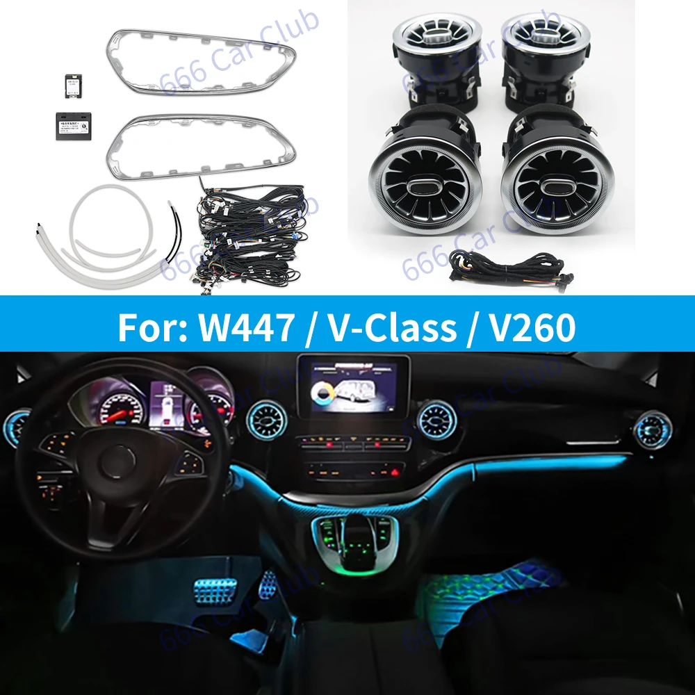 64 Colours LED Ambient Light For Mercedes Benz W447 V Class V260 Car ...
