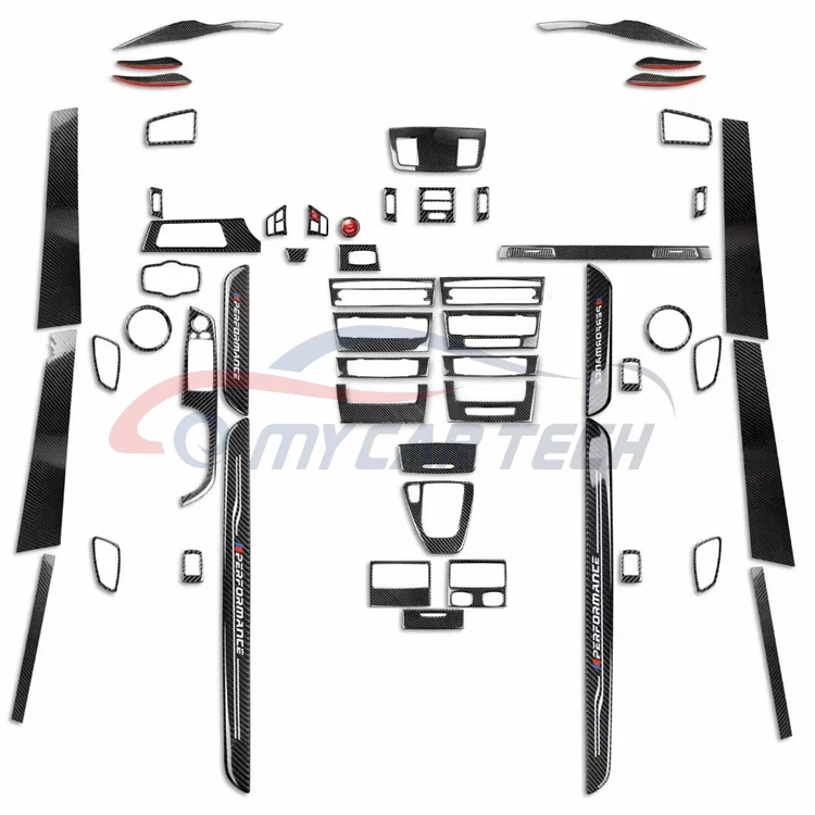 Conjunto-de-panel-embellecedor-Interior-de-fibra-de-carbono-para-coche ...